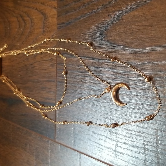 Magickallyfab | Jewelry | Gold Multilayer Crescent Moon Necklace | Poshmark